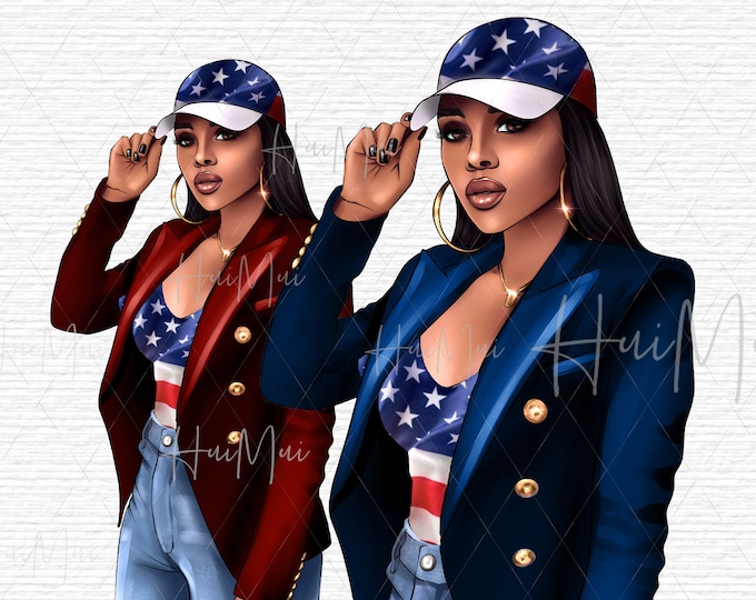 4th of July Clipart, Patriotic Clipart, American Girl Clipart ...