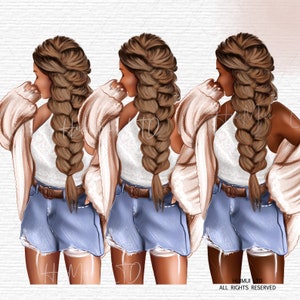 Summer Girl Clipart, AFRICAN AMERICAN Clipart, Afro Girl, Beach Sea ...