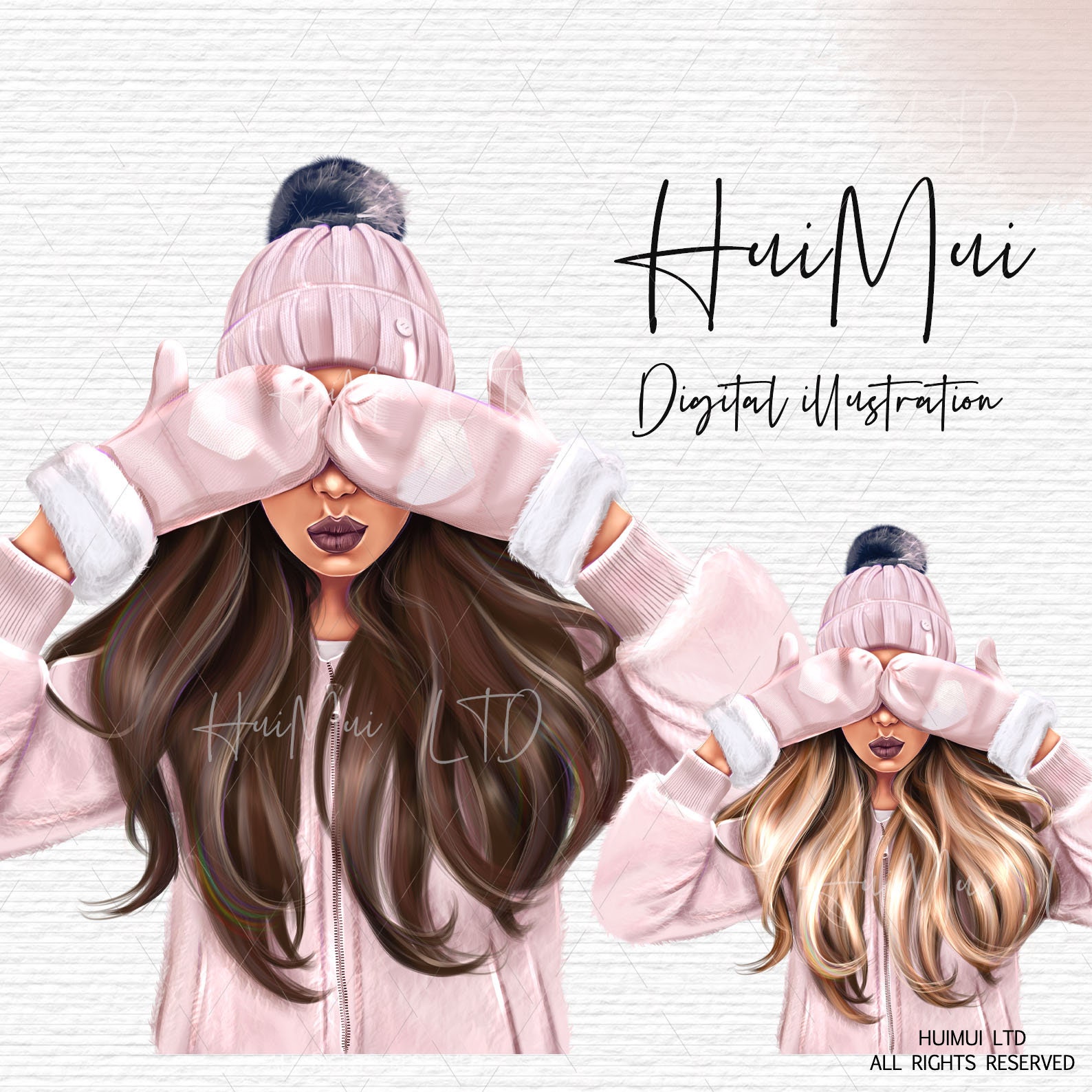 Winter Fashion Girl Winter Clip Art Watercolor Holiday Clip - Etsy