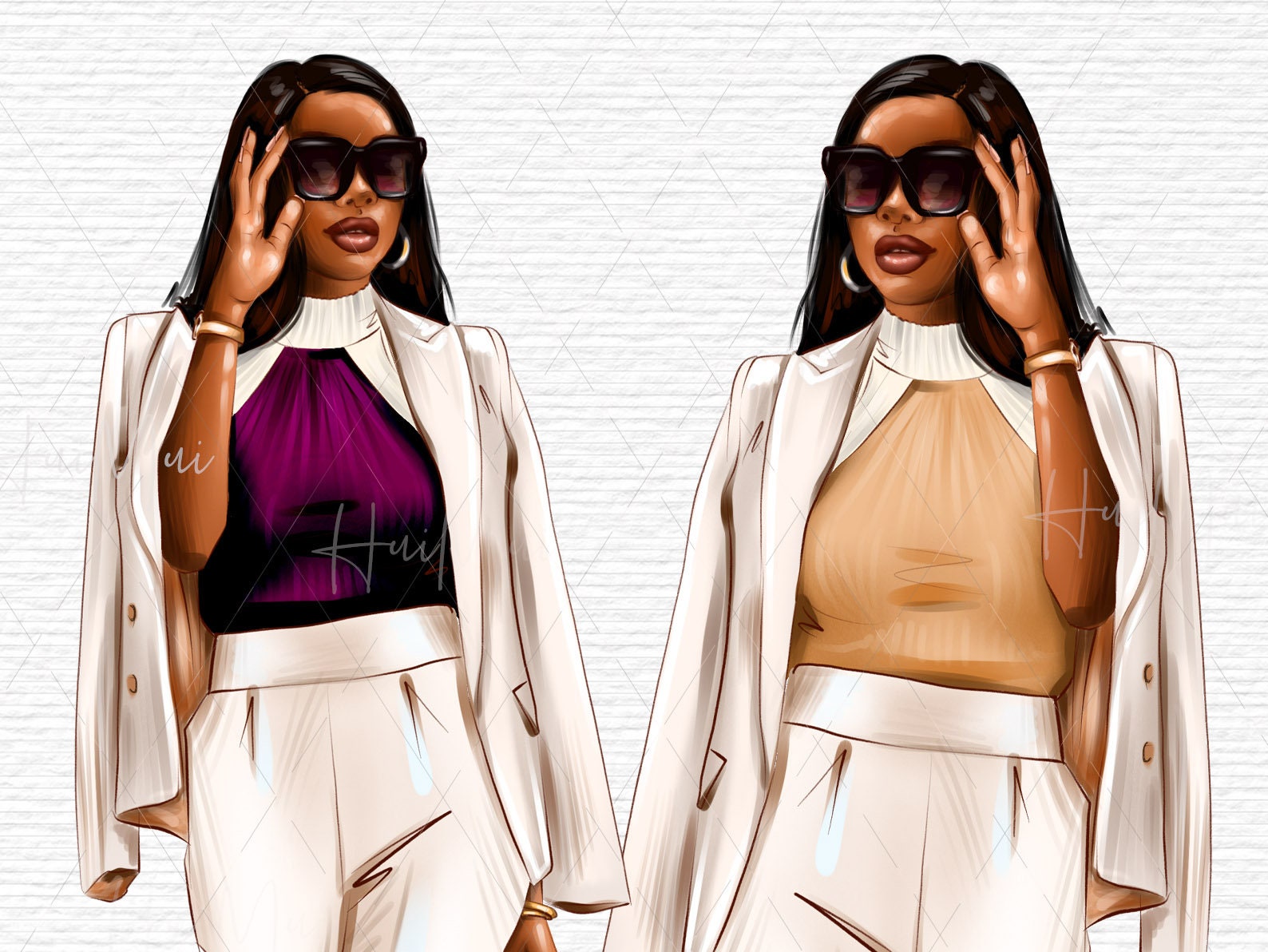 African American Women Clipart Black Woman Natural Afro Curly - Etsy