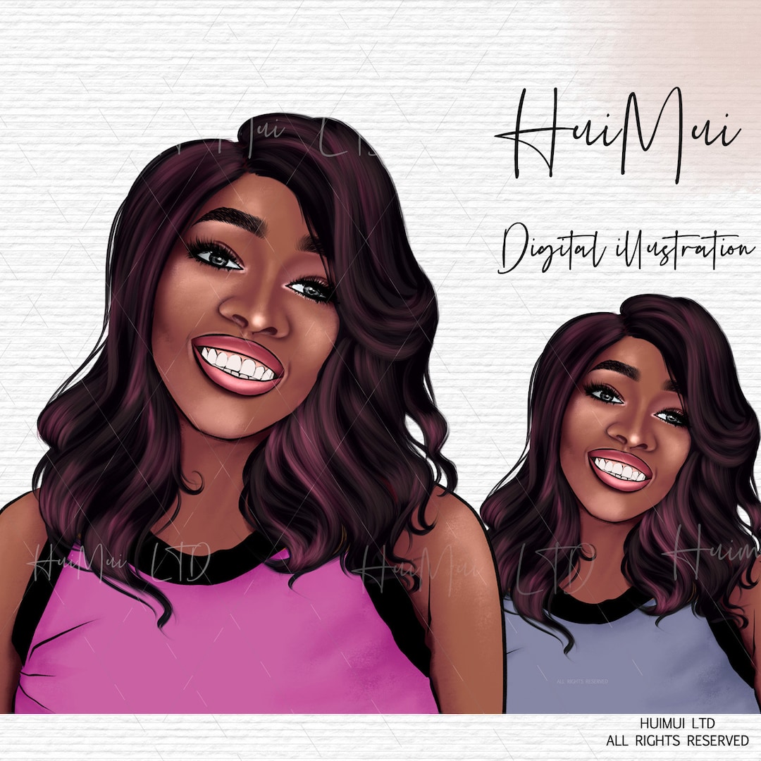 Black Girl Clipart Fashion Women Clip Art Cute African American Girl ...