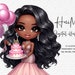 Chibi Birthday Girl Clipart Birthday Cake Clipart Birthday Party ...