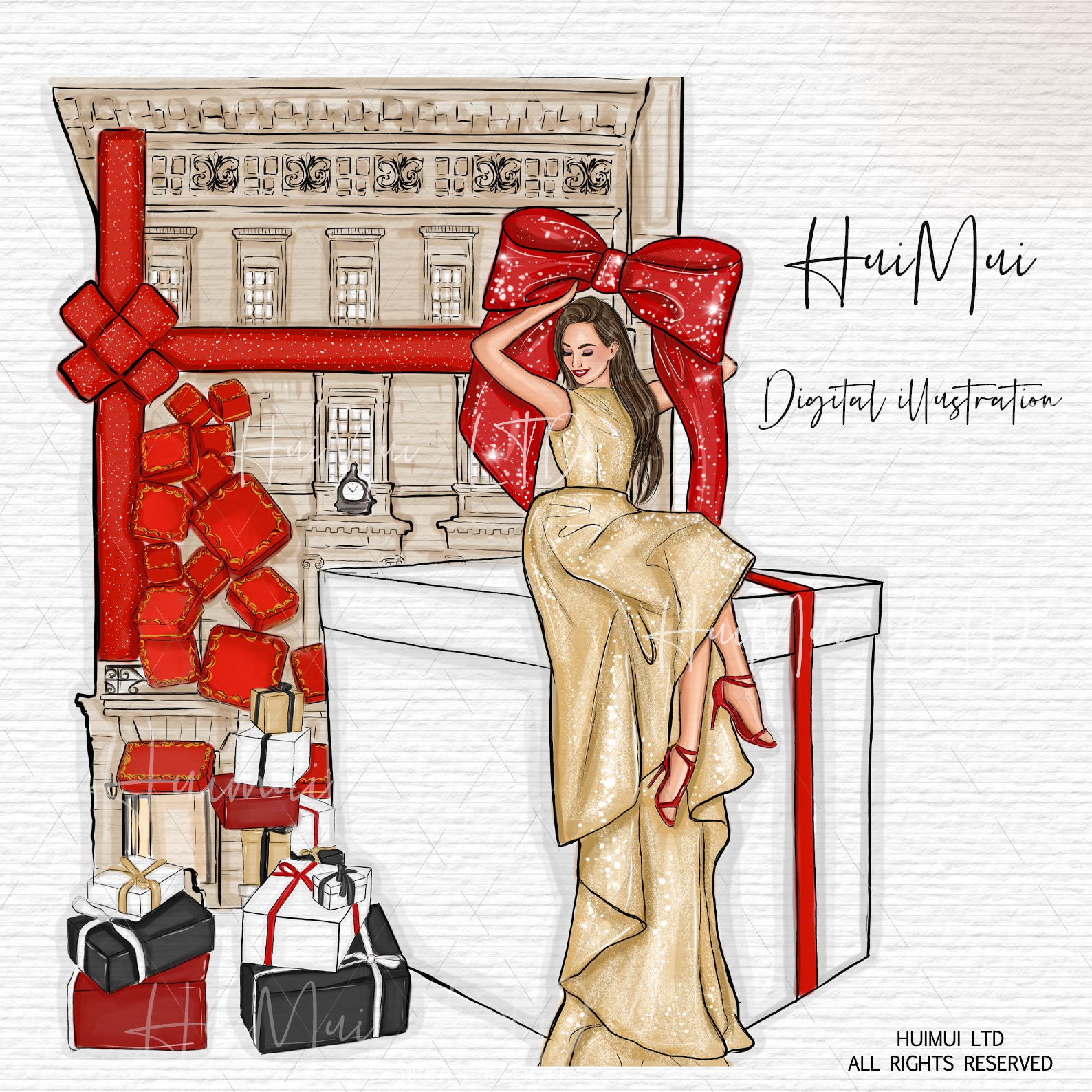 Christmas Fashion Girl Clip Art Christmas Scene Planner Girl - Etsy