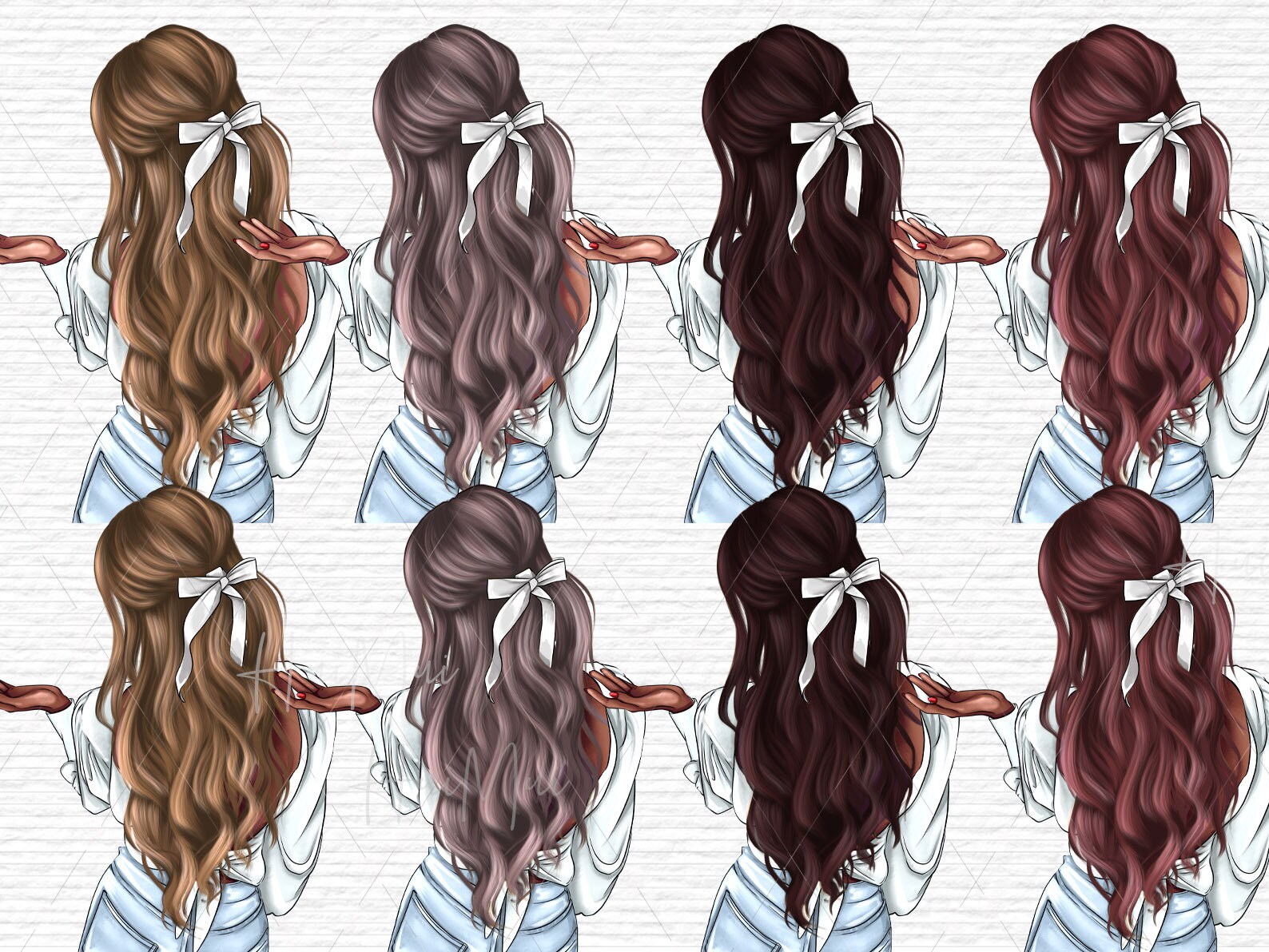 Female Clipart Spring Summer Autumn Fashion Girl Clipart - Etsy Canada