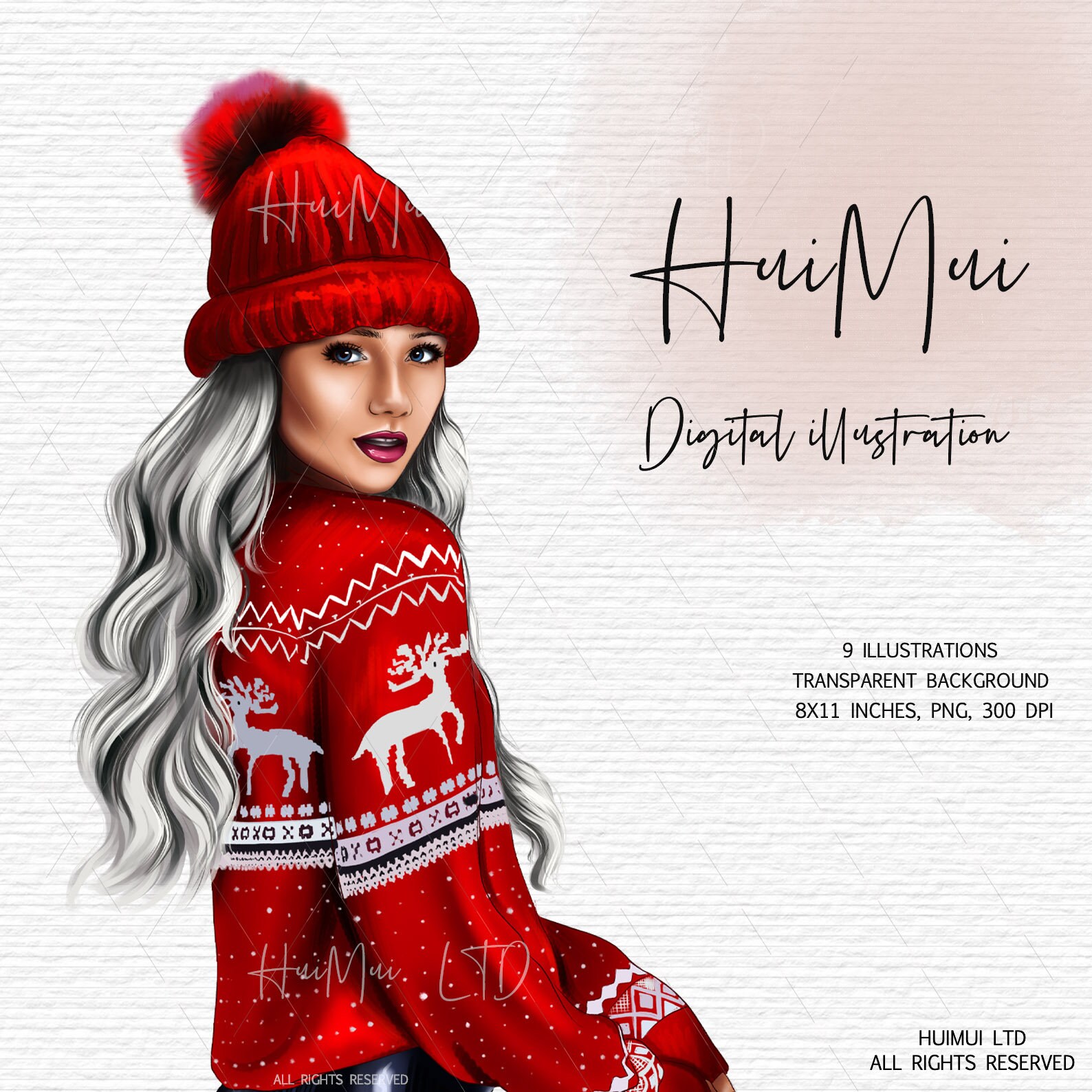 Christmas Clipart Holiday Clipart Winter Watercolor Digital | Etsy