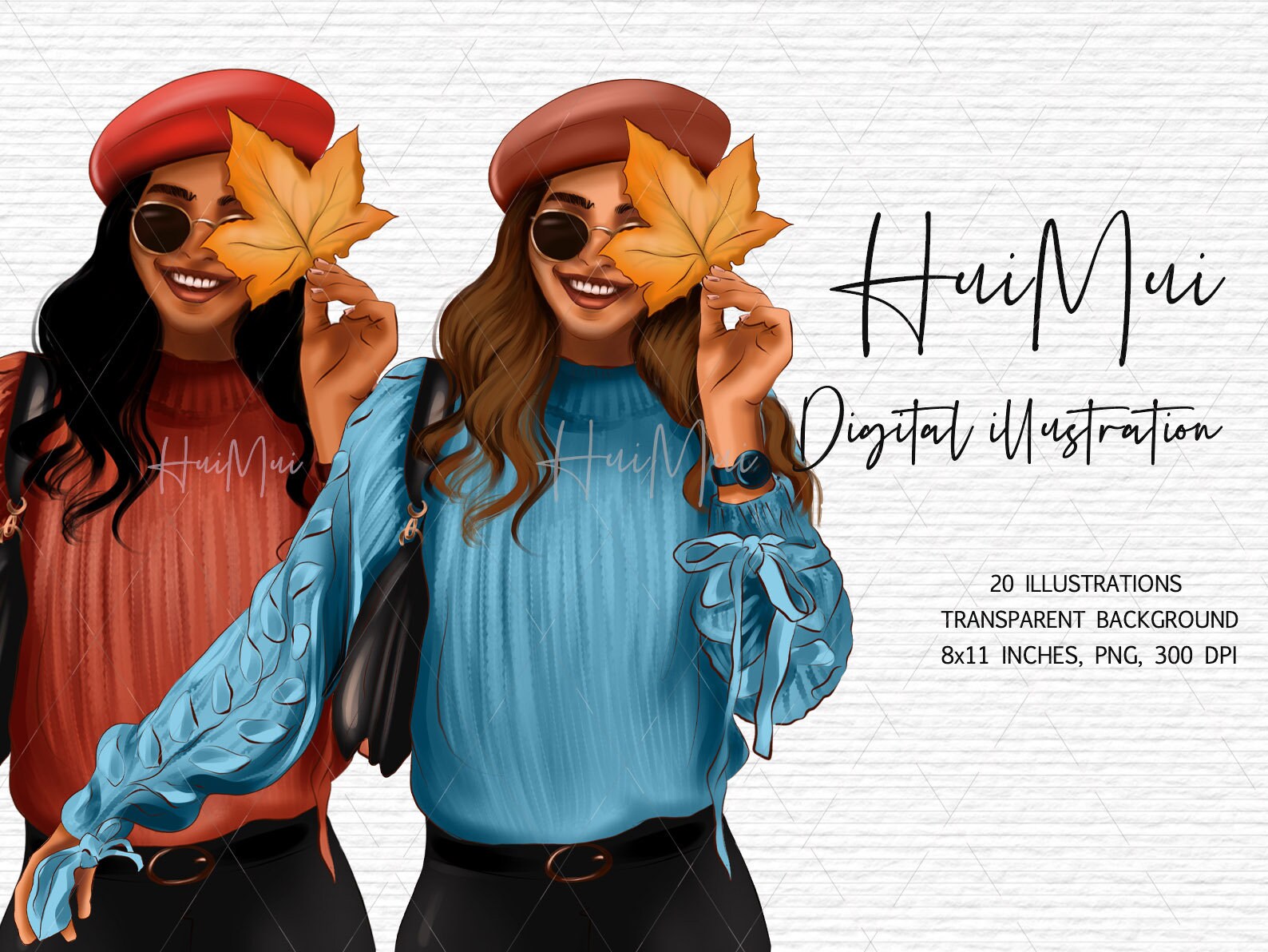 Fall Clipart Autumn Fashion Girl Clipart Fashion - Etsy