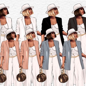 African American Woman Fashion Girl Clipart Afro Woman PNG Black Woman ...