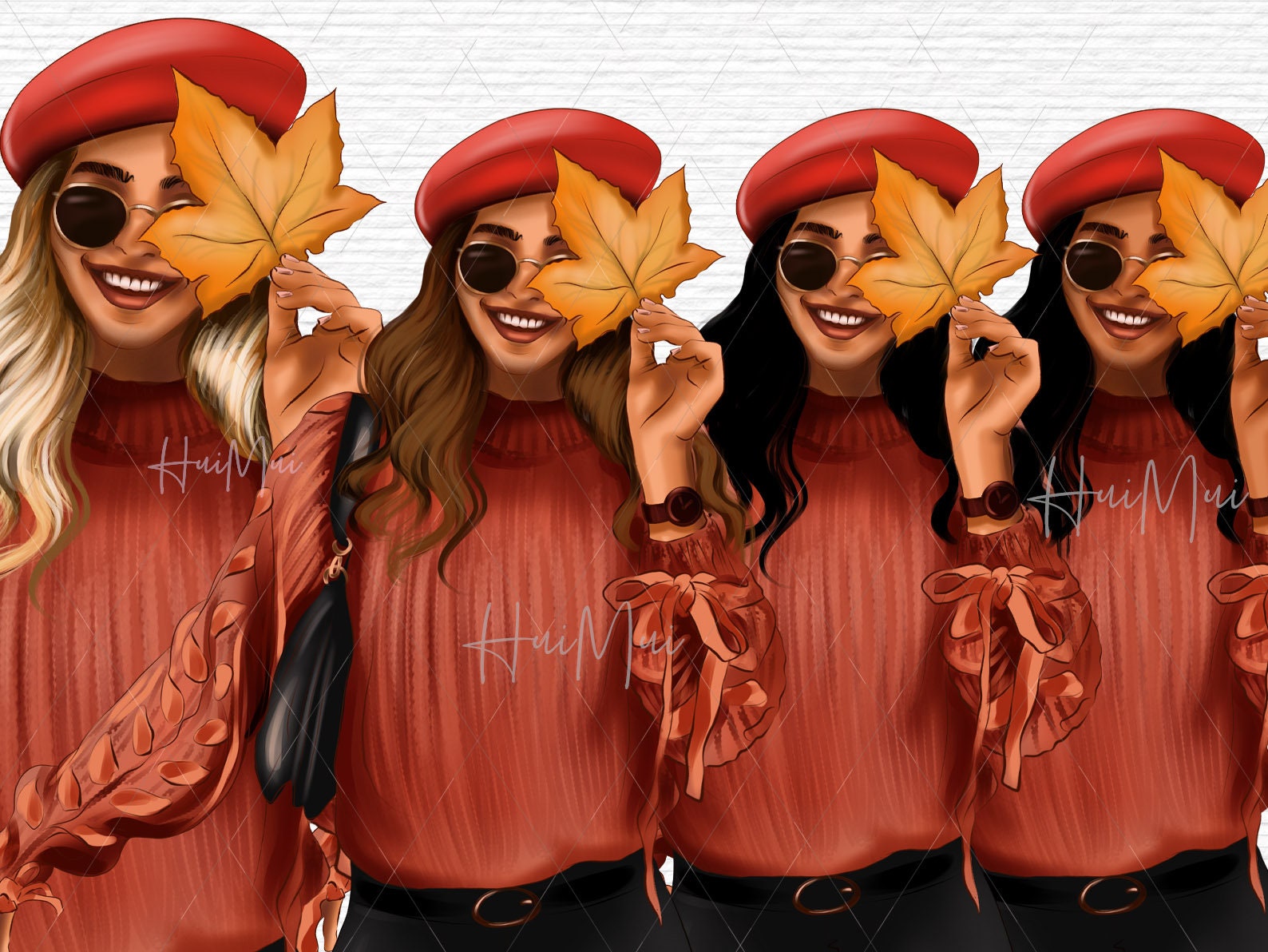 Fall Clipart Autumn Fashion Girl Clipart Fashion - Etsy