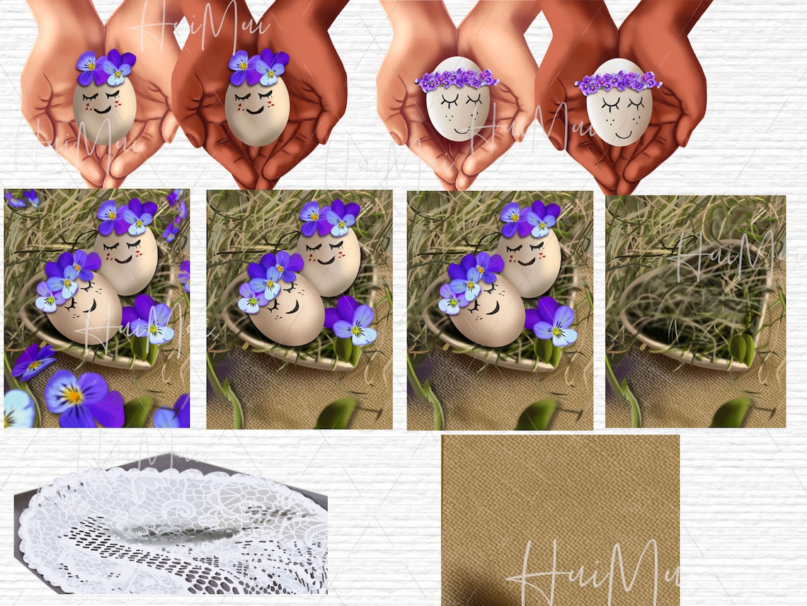 Easter Clipart, Spring Flowers Clipart, Purple Floral Planner Clip Art ...