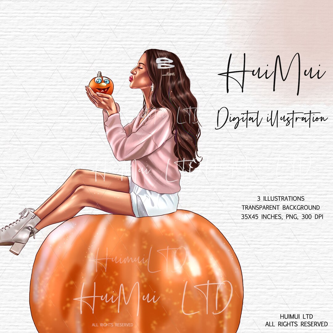 Fall Clip Art Commercial Use, Fall Autumn Planner Clipart Fashion Girl ...