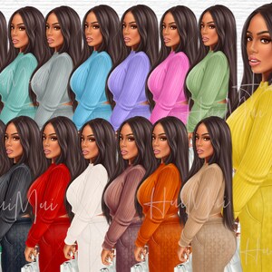 Latin Women Clipart Women Commercial Use Scrapbooking Clipart Sticker ...