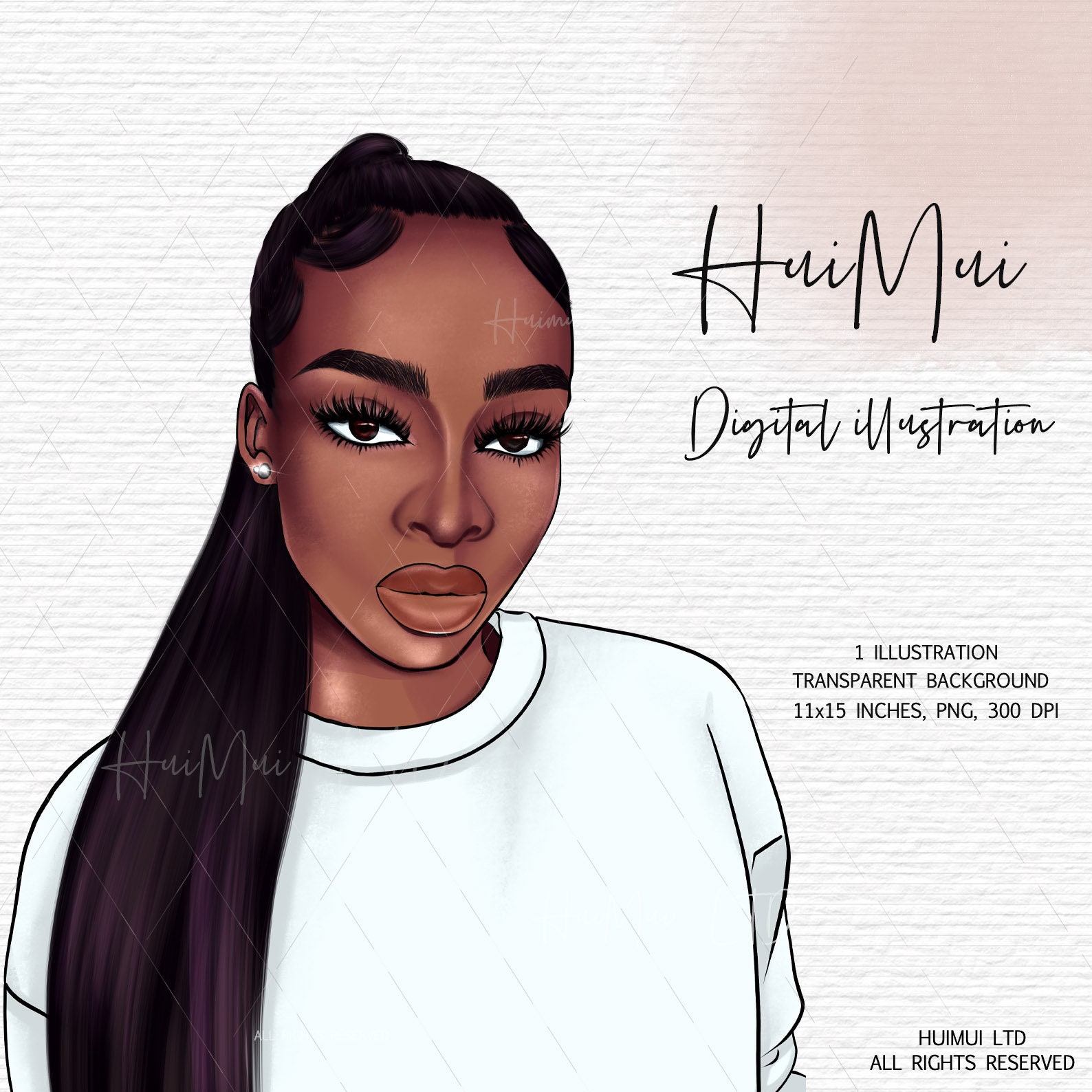 African American Woman Clipart Fashion Girl Clipart | Etsy