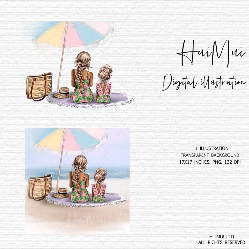 Summer Clipart Beach Tropical Vacation Sea Ocean Kids Little - Etsy