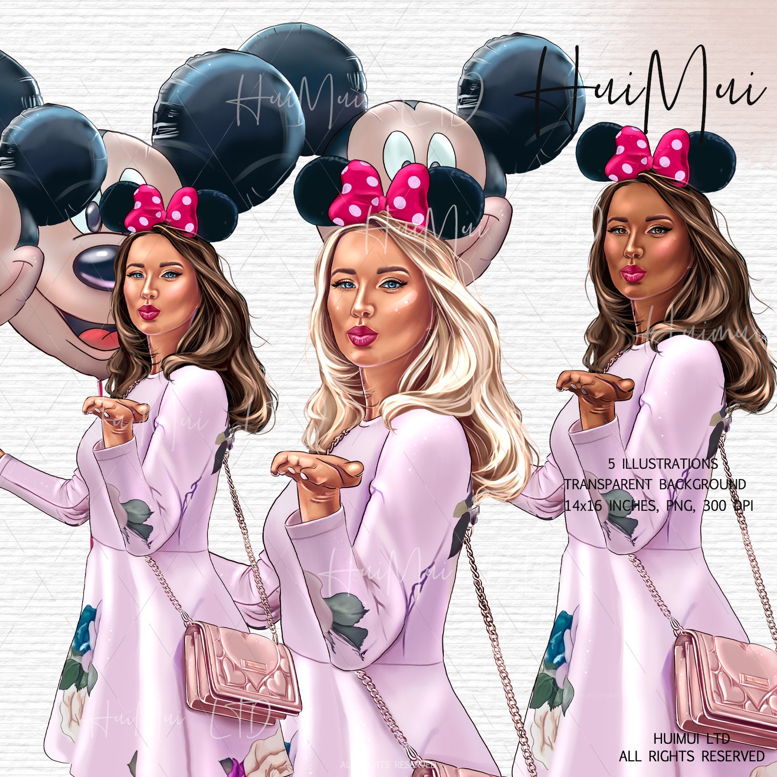 Mouse Ears Clipart Girl in Magic Magic World Baby Girl | Etsy