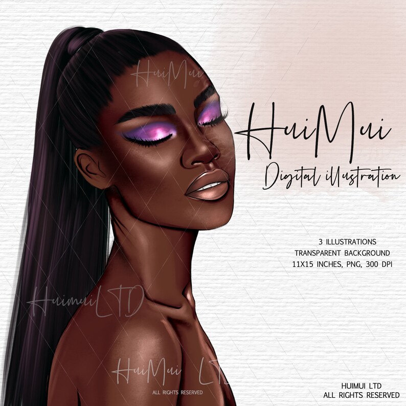 AFRICAN AMERICAN Woman Clipart Afro Girl Summer Clipart - Etsy