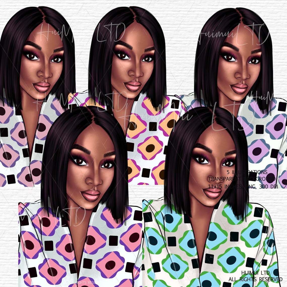 African American Clipart Black Women Fashion Girl Clipart - Etsy