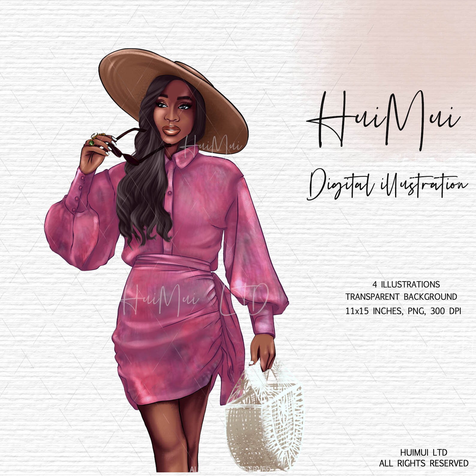 Black Woman Clipart Commercial Use Hand Drawn Sticker - Etsy