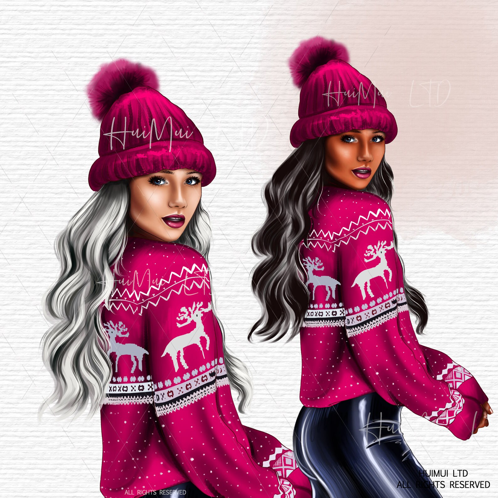 Christmas Clipart Holiday Clipart Winter Watercolor Digital | Etsy