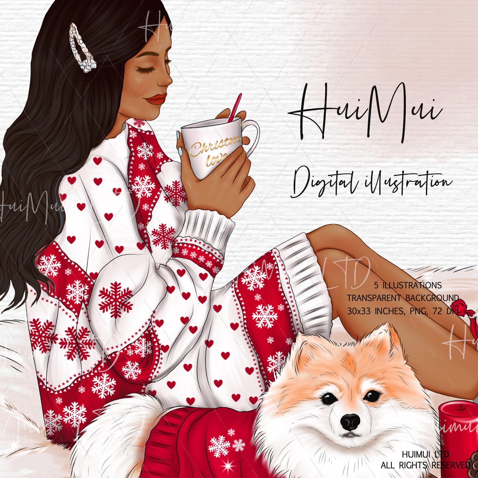 Christmas Clipart Digital Download Winter Watercolor Clipart - Etsy