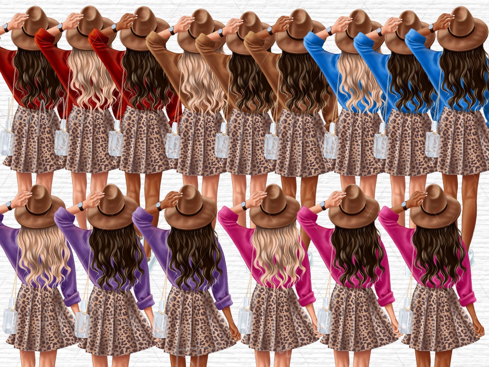 Planner Stickers Clipart Glam Clipart Fashion Girl Clipart - Etsy