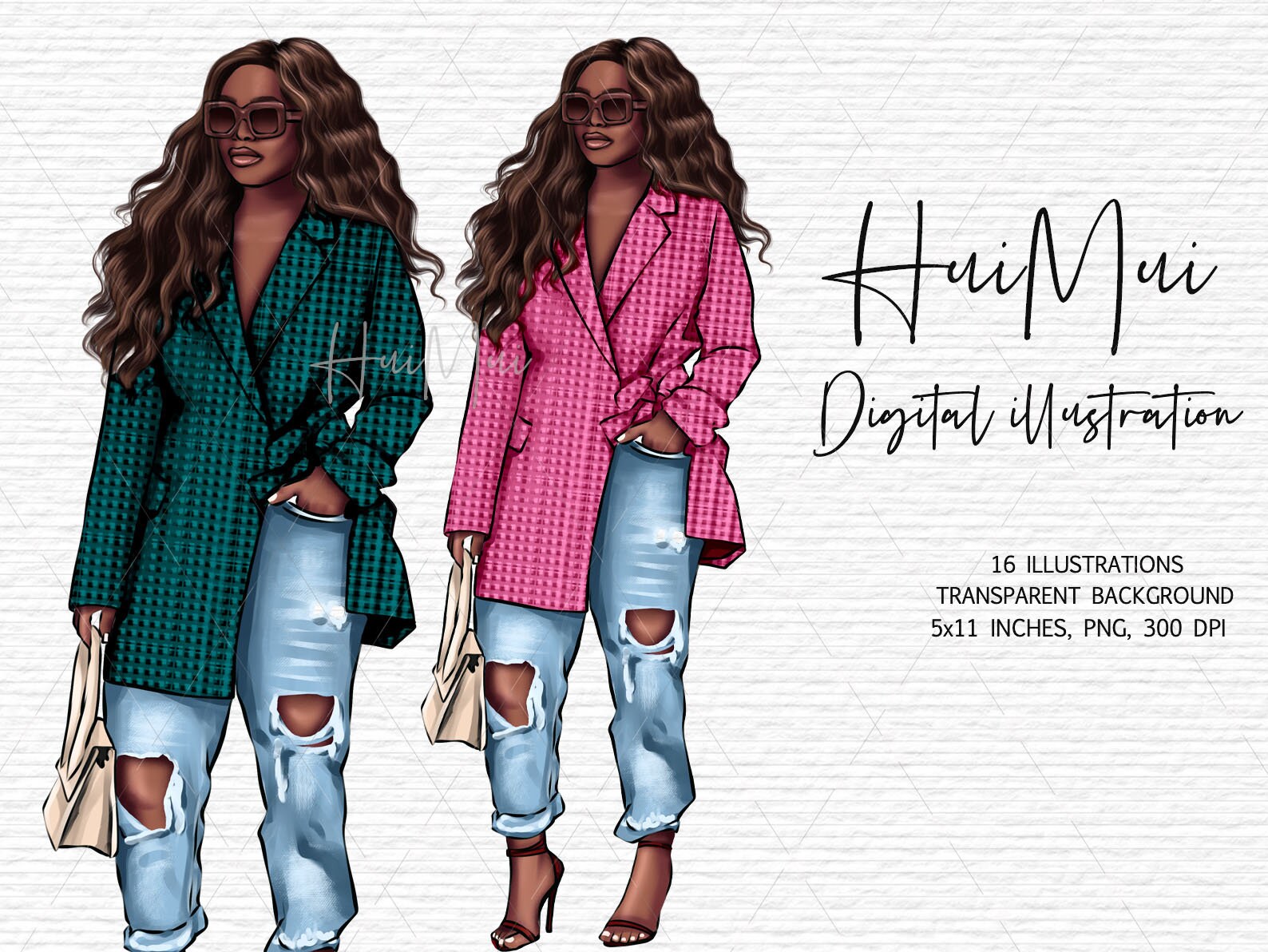 Denim Girl Clipart Fashion Girl Clipart Jeans Girl Clipart - Etsy