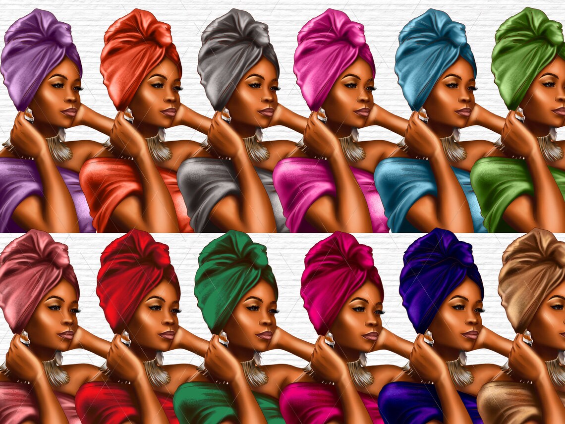 Fashion Girl Clipart African American Clipart PNG Files - Etsy