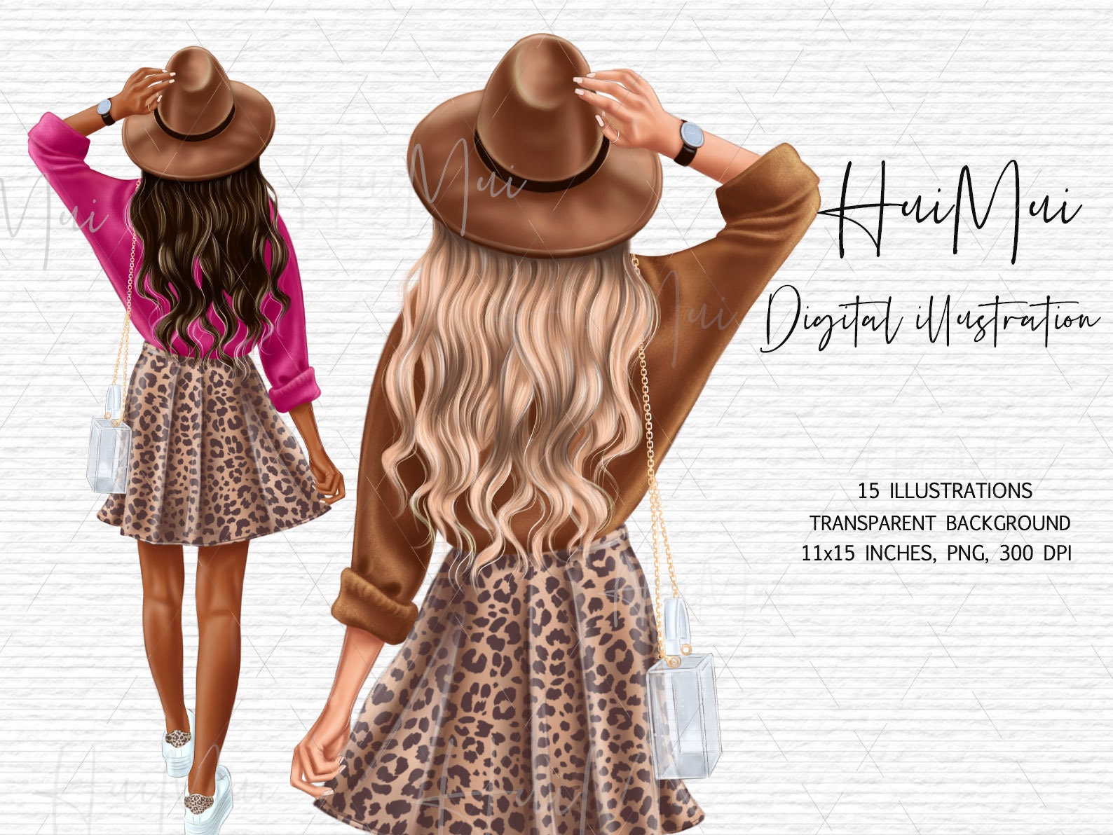 Planner Stickers Clipart Glam Clipart Fashion Girl Clipart - Etsy