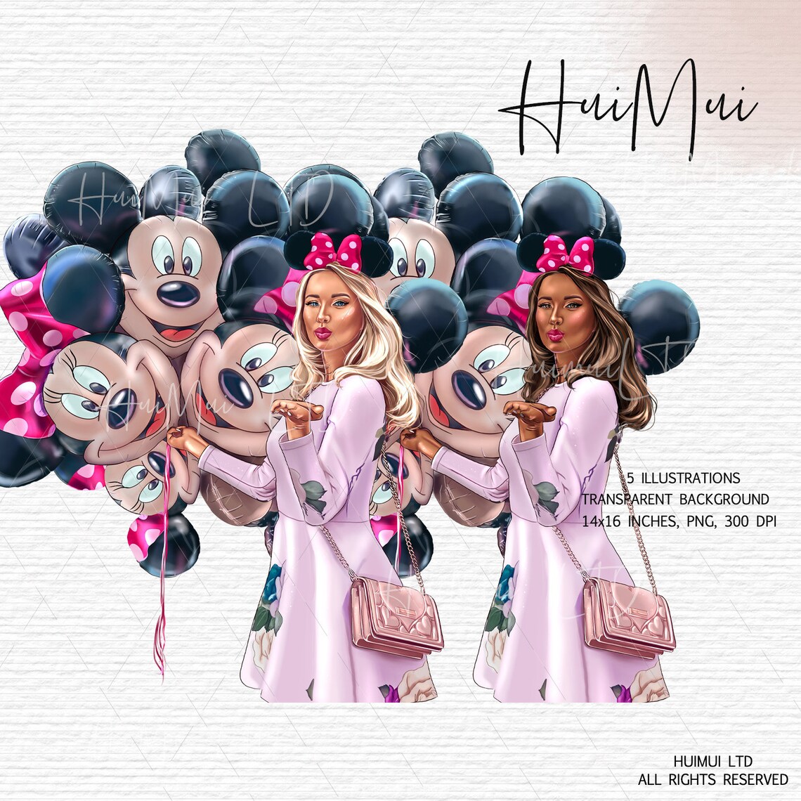 Mouse Ears Clipart Girl in Magic Magic World Baby Girl | Etsy