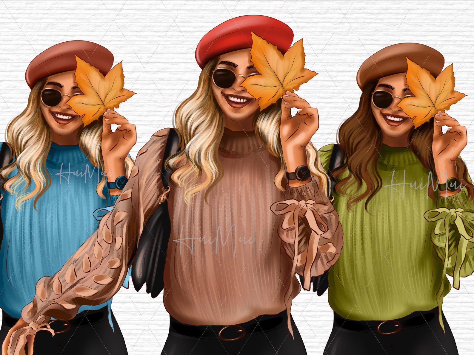 Fall Clipart Autumn Fashion Girl Clipart Fashion - Etsy
