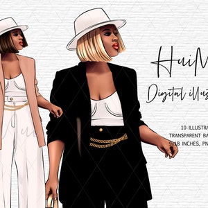 African American Woman Fashion Girl Clipart Afro Woman PNG Black Woman ...