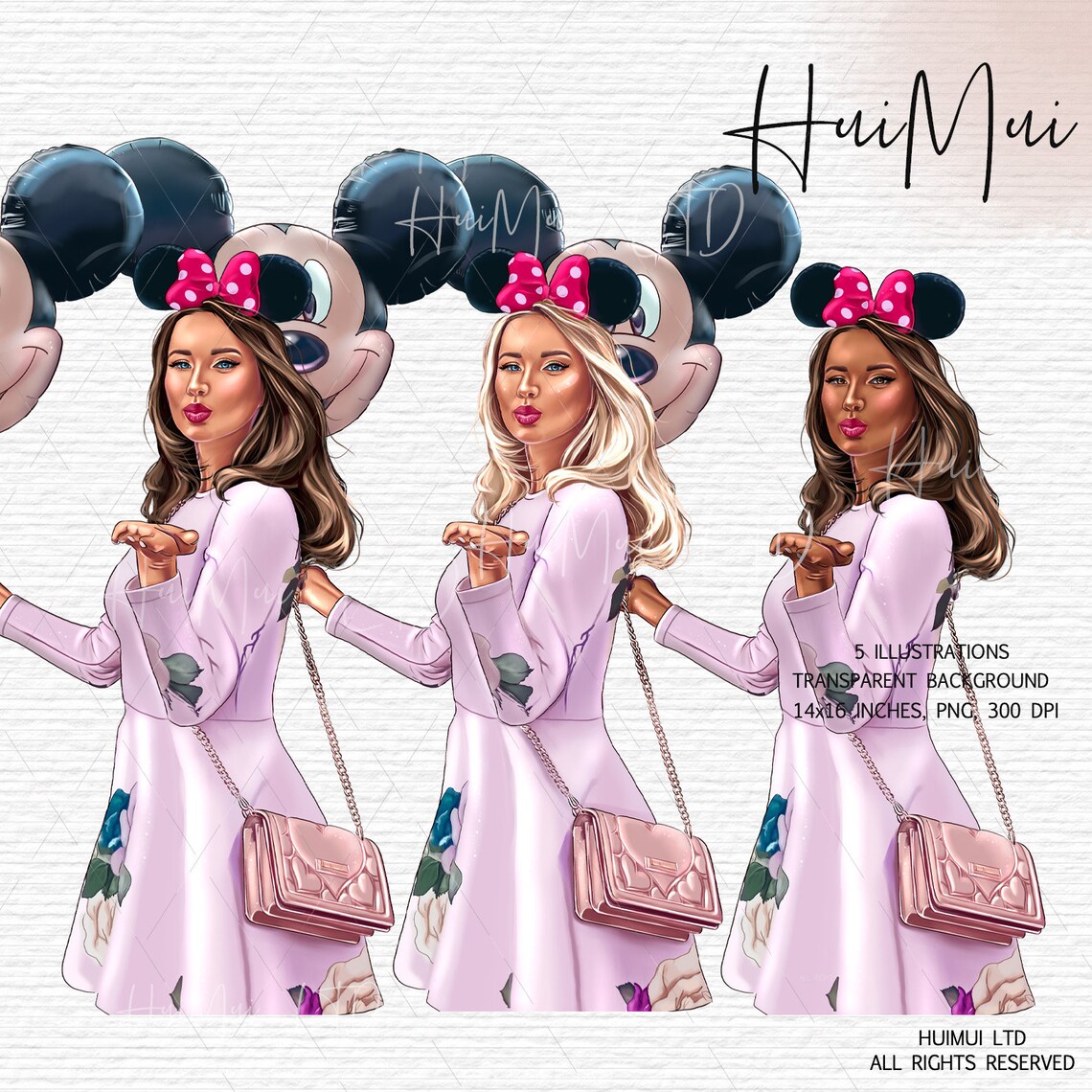 Mouse Ears Clipart Girl in Magic Magic World Baby Girl | Etsy