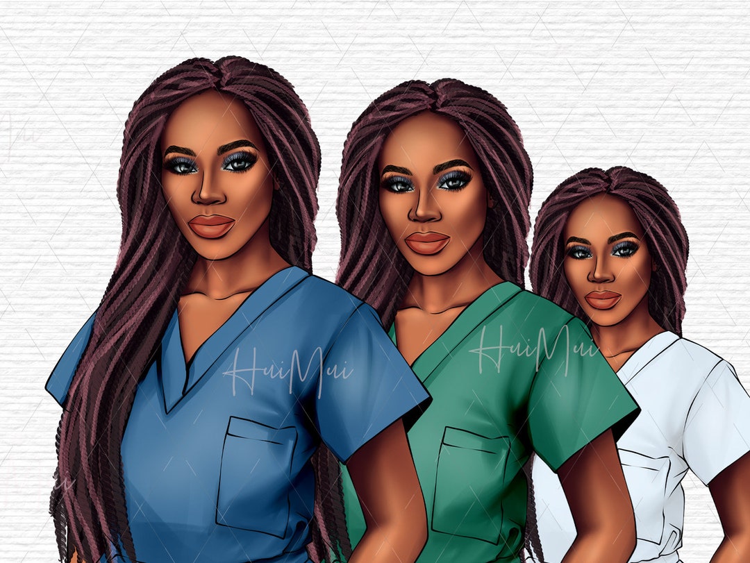 Black Nurse Clipart Medical Professionals Clipart Nurse PNG Doctor ...