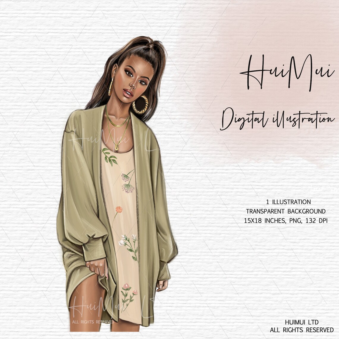 Fashion Girl Clipart Planner Girl Clipart Fashion | Etsy