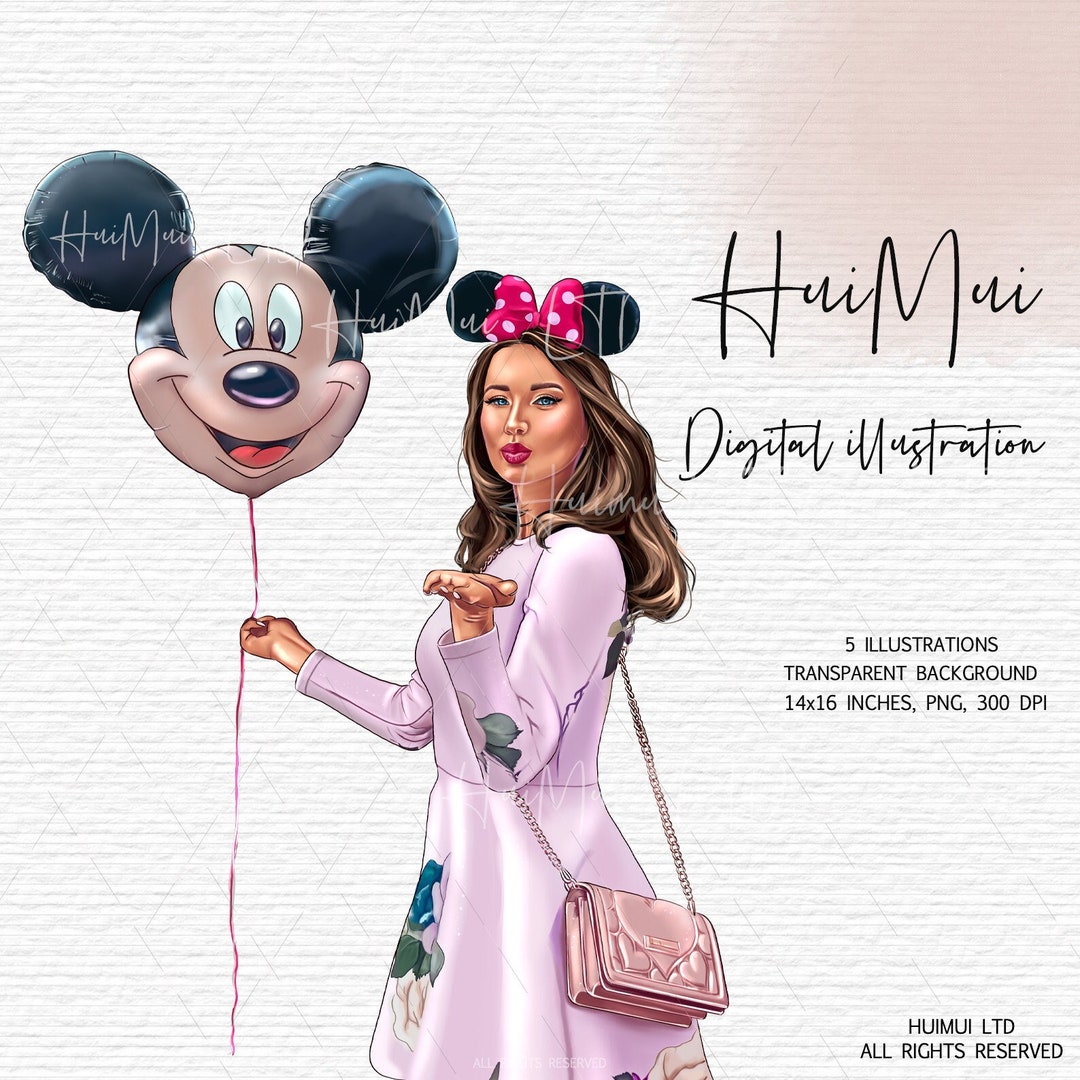 Mouse Ears Clipart, Girl in Magic, Magic World, Baby Girl, Glitter ...