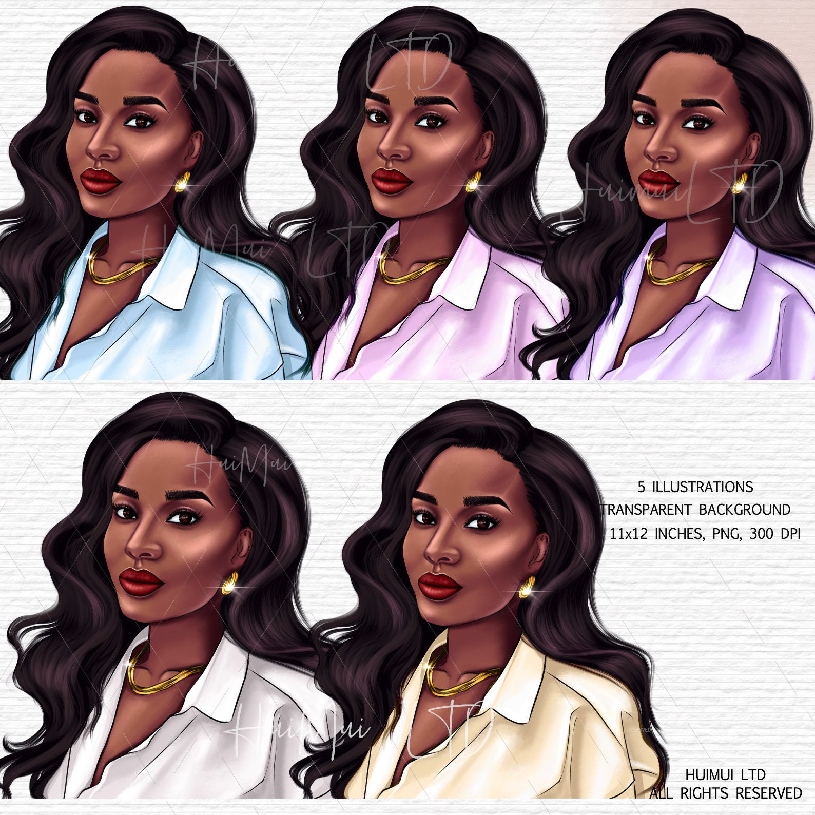 Black Girl Clipart African American Clipart Fashion | Etsy