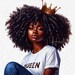 African American Queen Clipart Black Girl Crown Illustrations Melanin ...