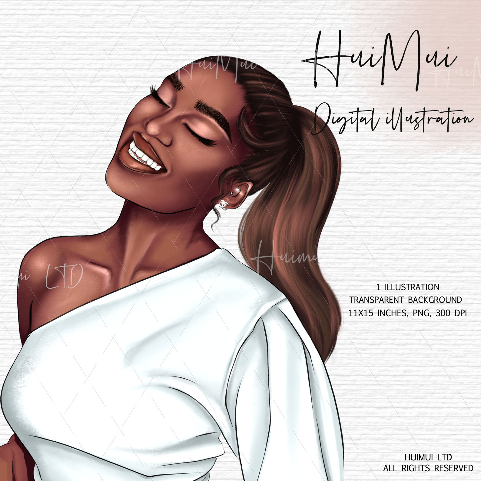 Fashion Lady Clipart African American Woman Dark Skin Woman - Etsy