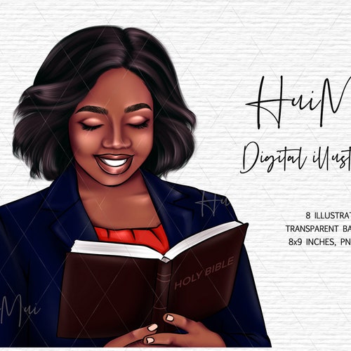 Church Lady Clipart Bible Religious Png Mature Woman - Etsy