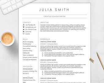 Professional Resume / CV Design Template 2 Pages MS Word - Etsy