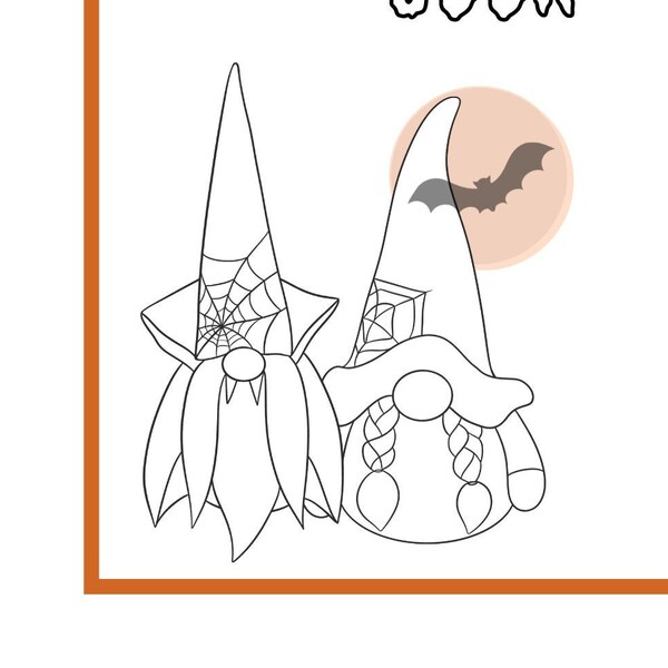 Gonk Coloring Pages - Etsy UK