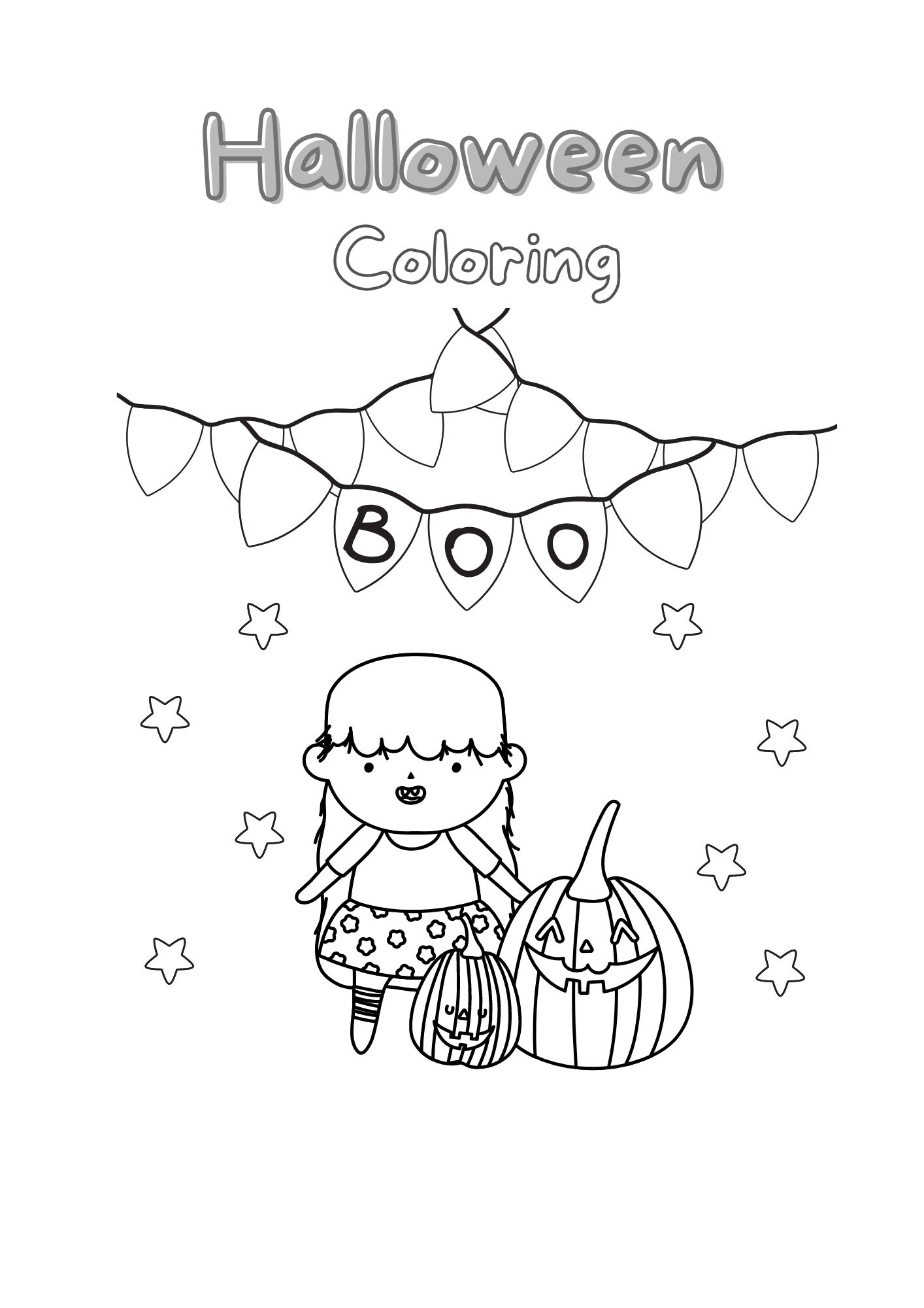 Halloween Colouring Pages. Digital Download. Instant Download. Print ...