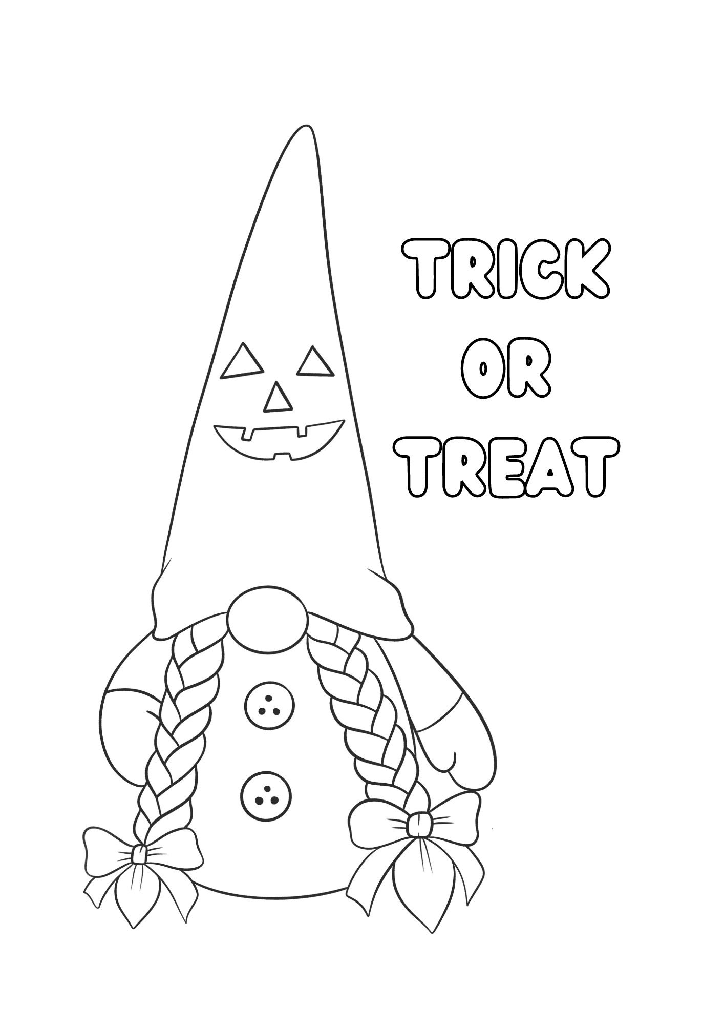 Gonk Halloween Colouring Pages. Digital Download. Instant Download ...