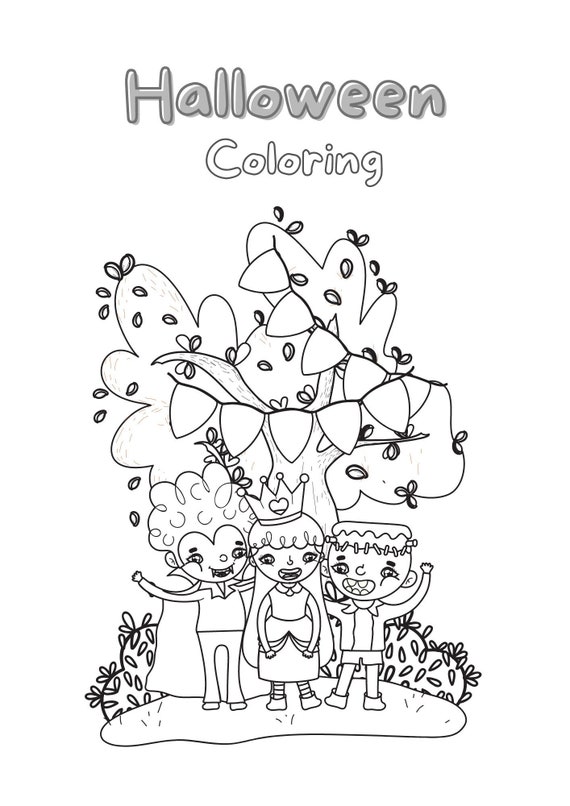 Halloween Colouring Pages. Digital Download. Instant Download. - Etsy