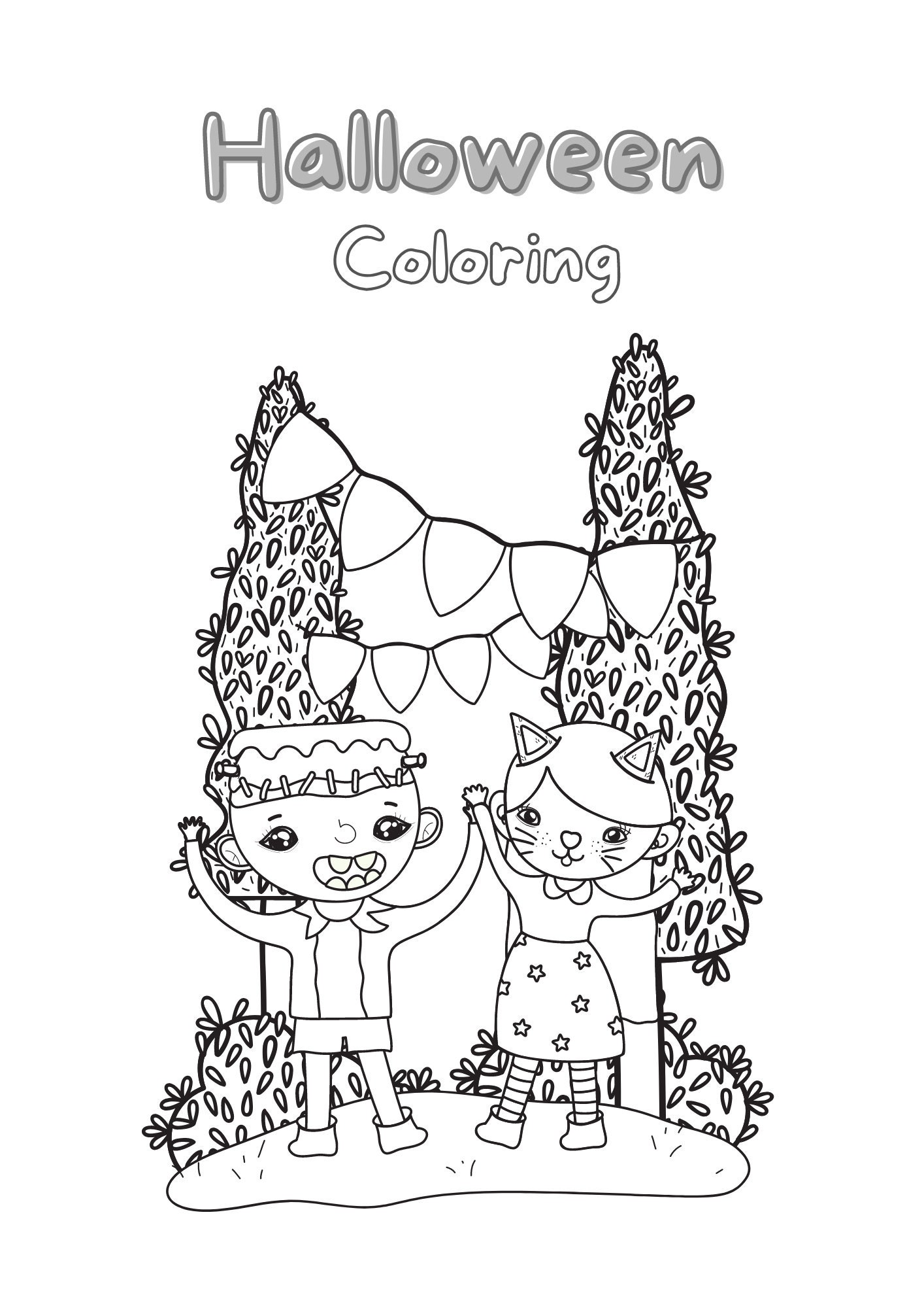 Halloween Colouring Pages. Digital Download. Instant Download. Print ...