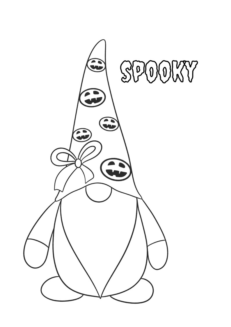 Gonk Halloween Colouring Pages. Digital Download. Instant Download ...
