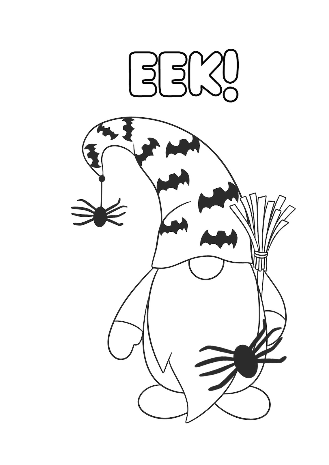 Gonk Halloween Colouring Pages. Digital Download. Instant - Etsy