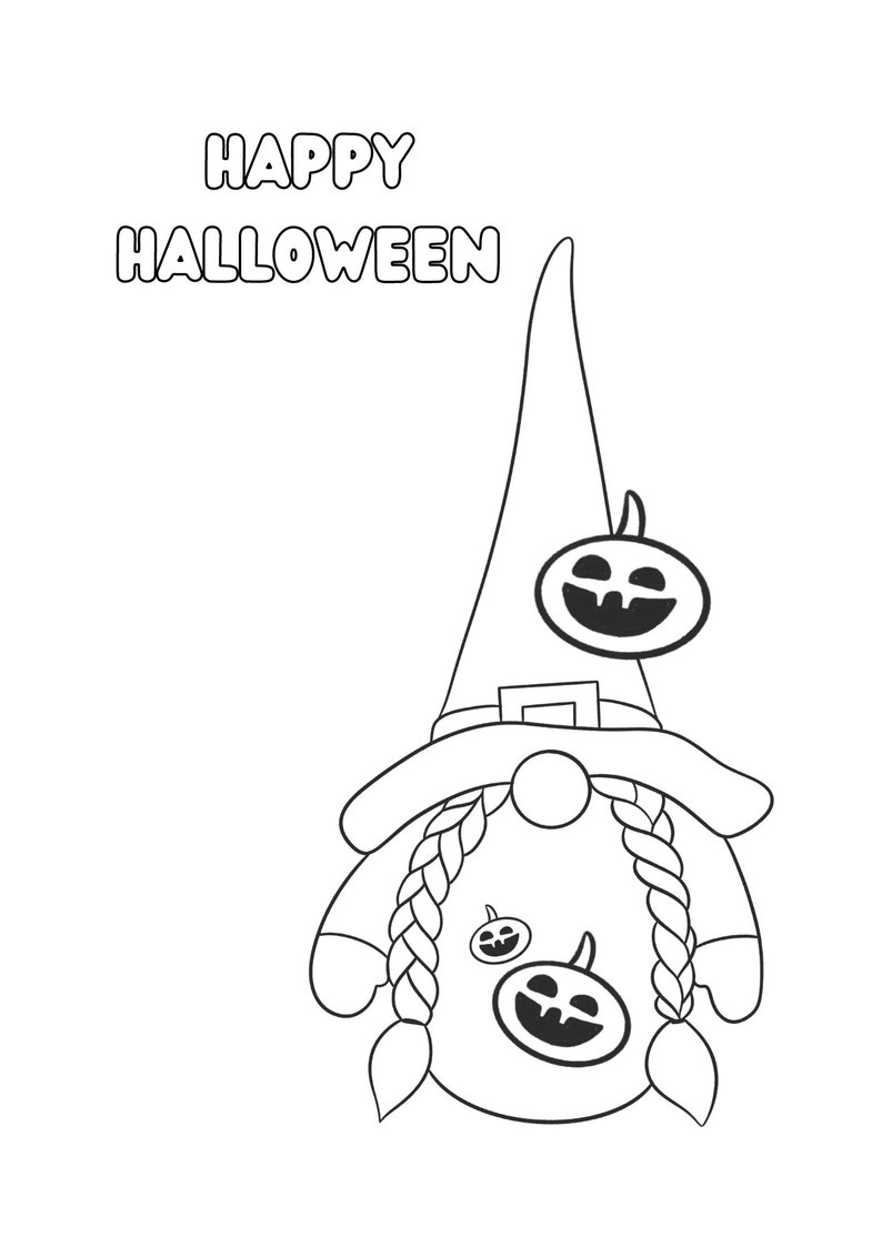 Gonk Halloween Colouring Pages. Digital Download. Instant Download ...