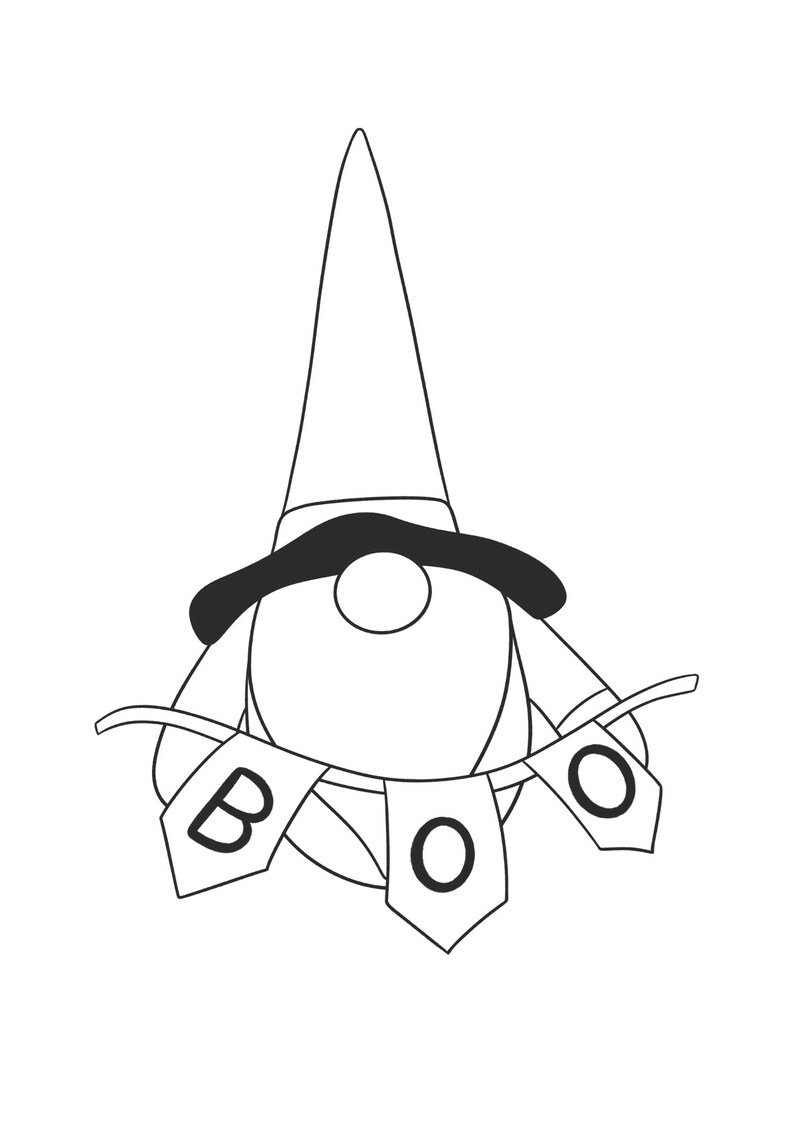 Gonk Halloween Colouring Pages. Digital Download. Instant Download ...