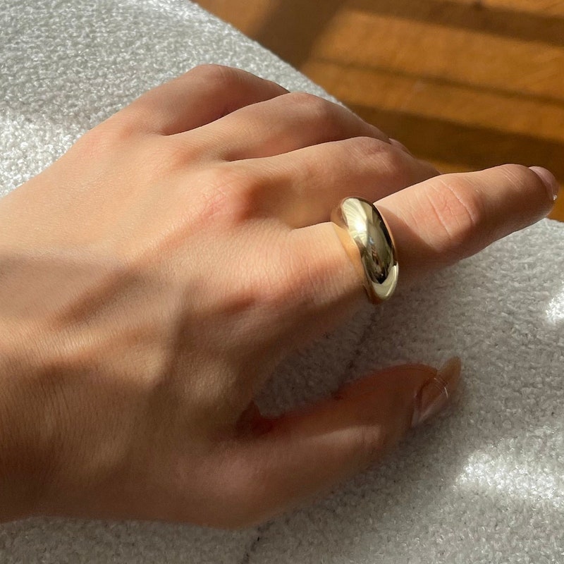 Gold Dome Ring - Etsy