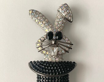 Vintage Rabbit Brooch - Etsy
